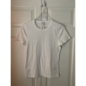 J. Crew | Tops | J Crew Womens M Ribbed Crew Neck Short Sleeve Tshirt ...